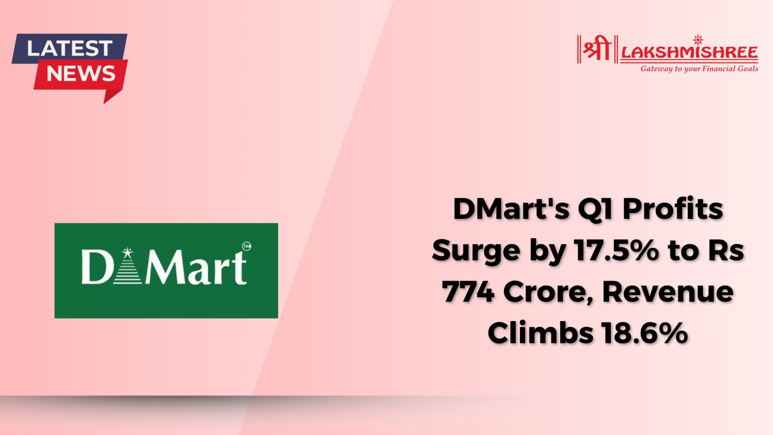 DMart's Q1 Profits Surge by 17.5% to Rs 774 Crore, Revenue Climbs 18.6% - Lakshmishree News